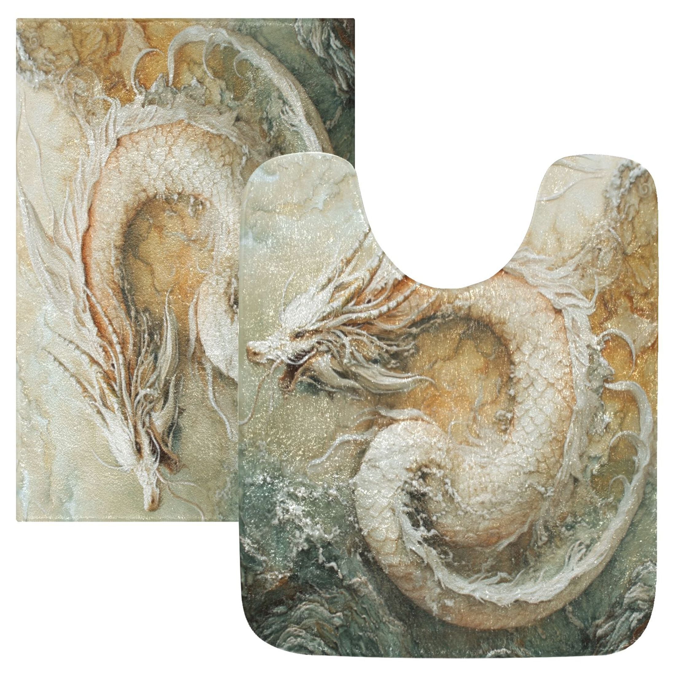 Bathroom Plush Absorbent Mat Single U-pad 20x24 Inches Bath Mat Fluffy ...