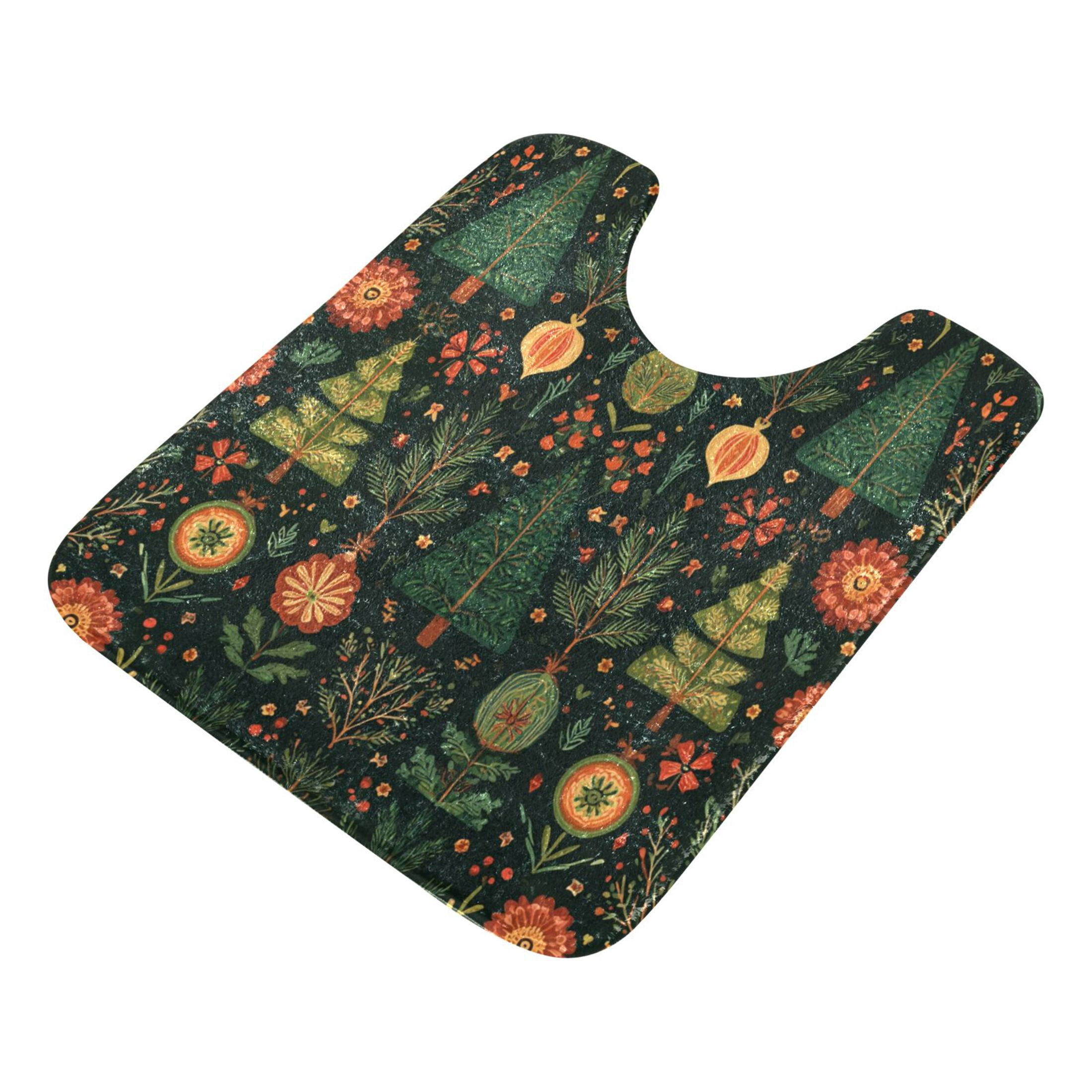 Bathroom Plush Absorbent Mat Single U-pad 20x24 Inches Bath Mat Fluffy ...