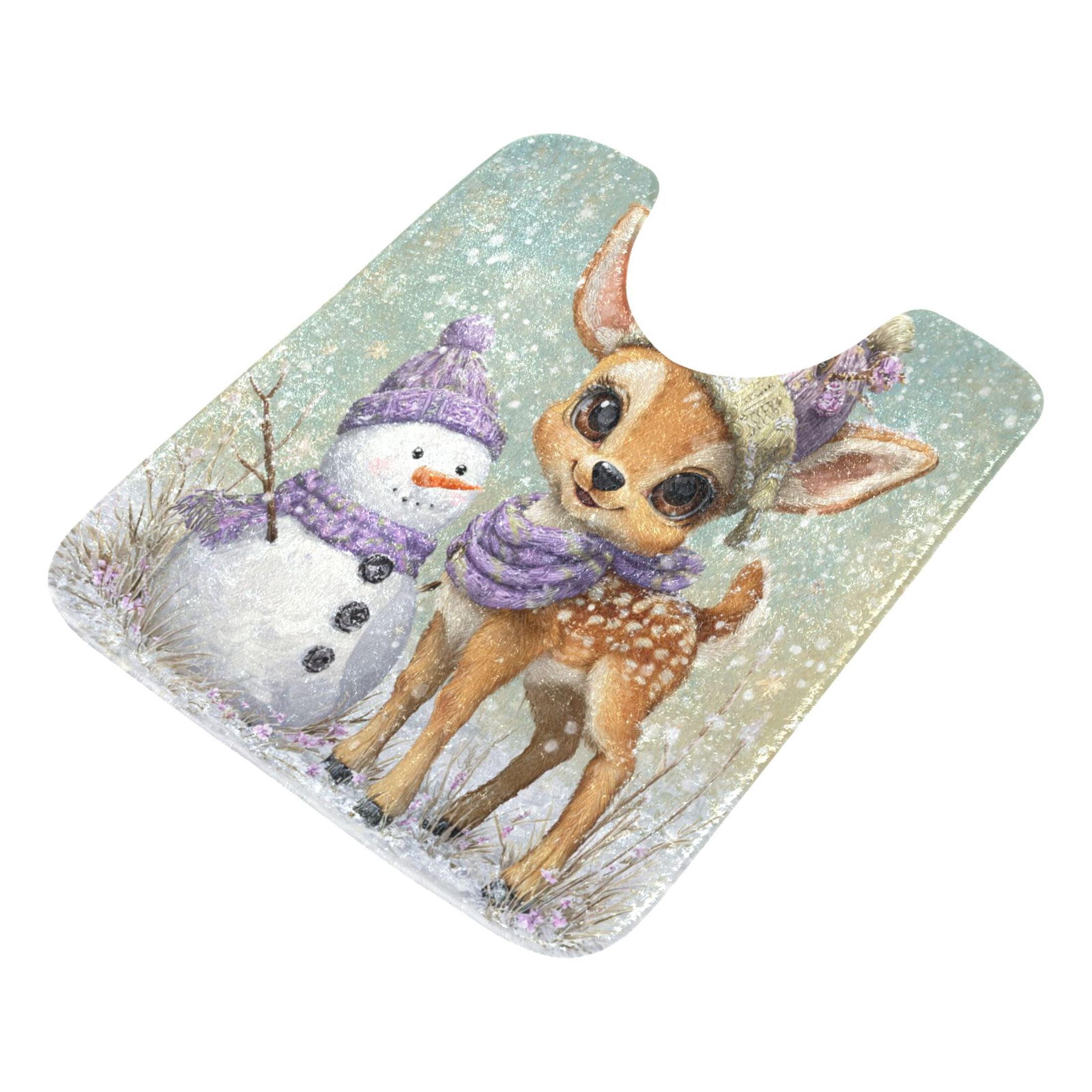 Bathroom Plush Absorbent Mat Single U-pad 20x24 Inches Bath Mat Fluffy ...