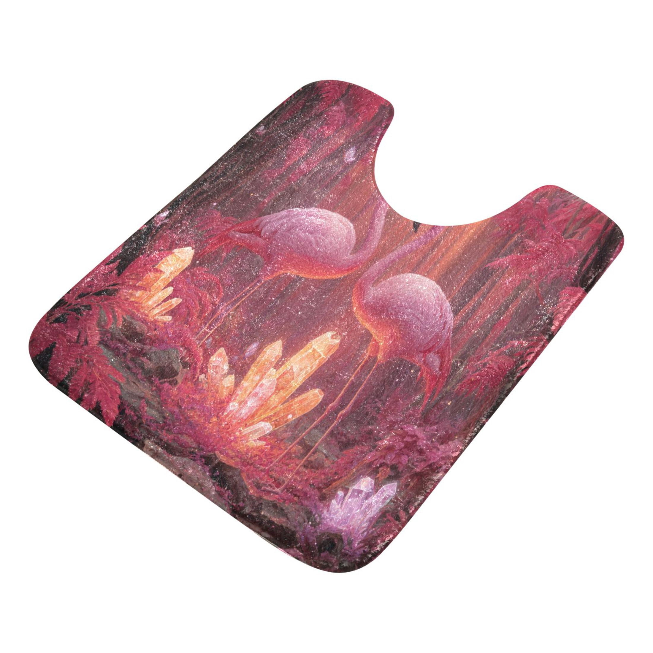 Bathroom Plush Absorbent Mat Single U-pad 20x24 Inches Bath Mat Fluffy ...