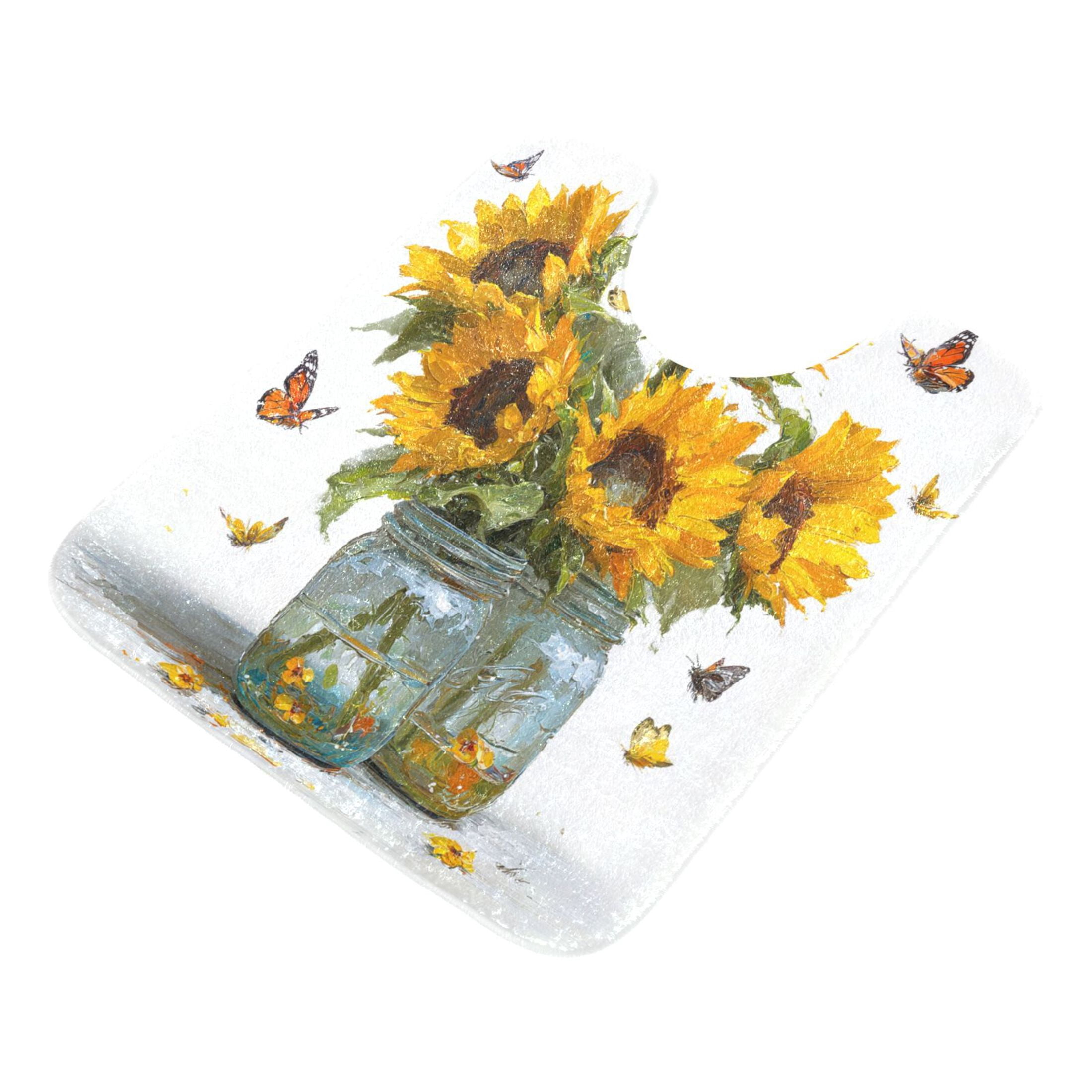 Bathroom Plush Absorbent Mat Single U-pad 20x24 Inches Bath Mat Fluffy ...