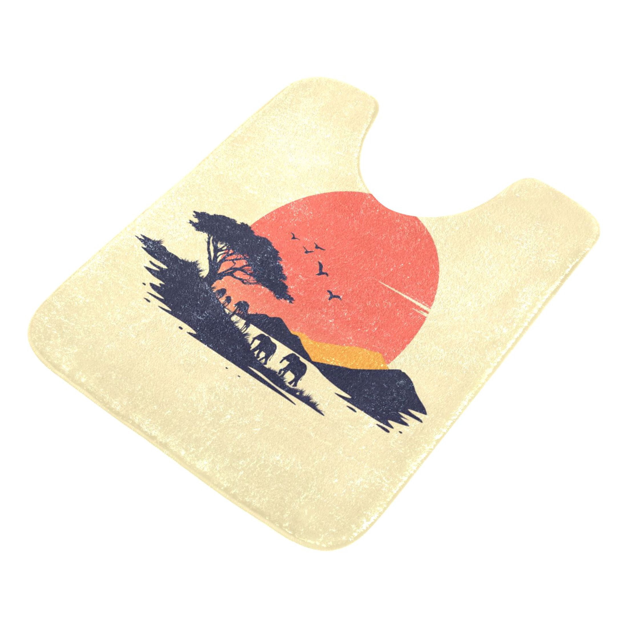 Bathroom Plush Absorbent Mat Single U-pad 20x24 Inches Bath Mat Fluffy ...