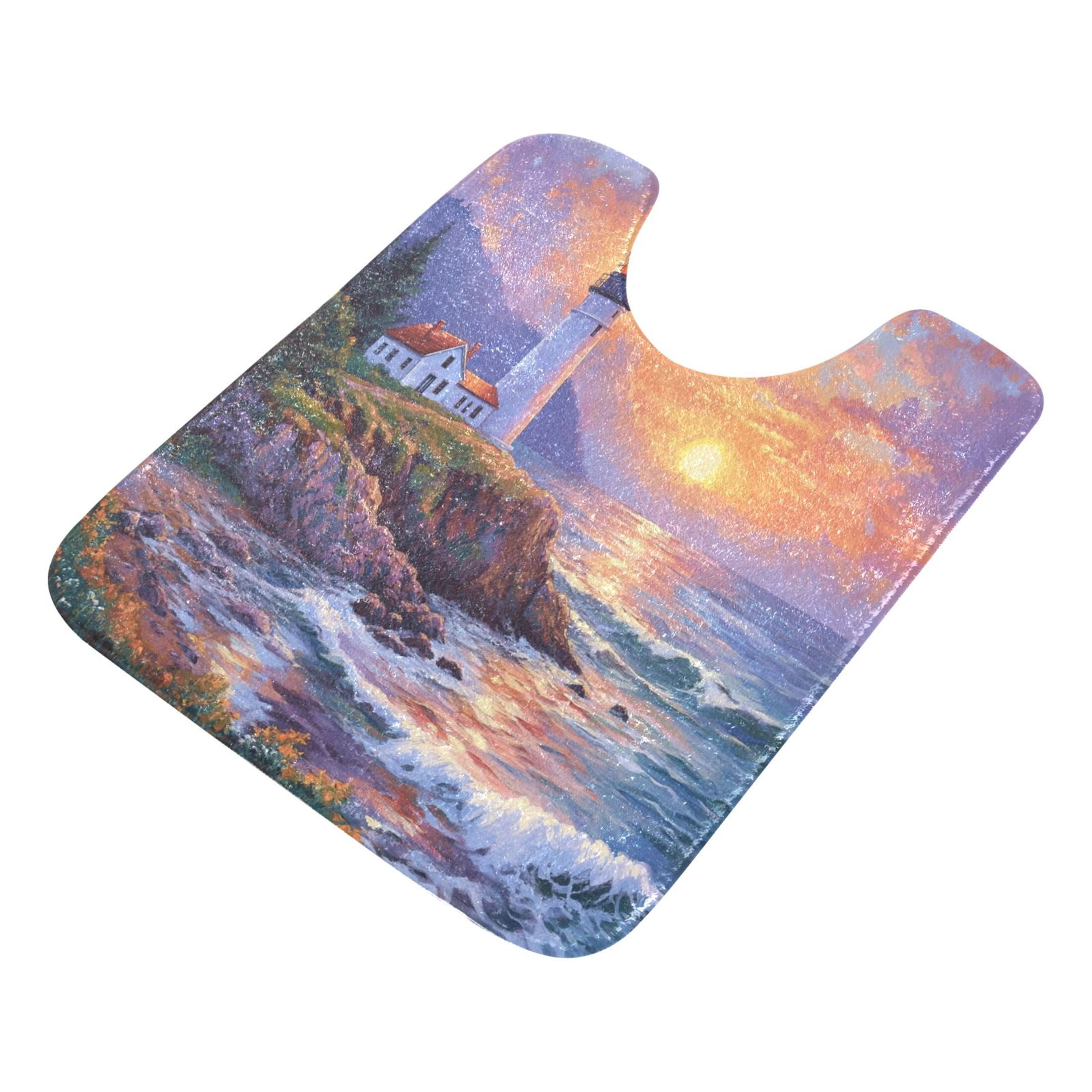 Bathroom Plush Absorbent Mat Single U-pad 20x24 Inches Bath Mat Fluffy ...