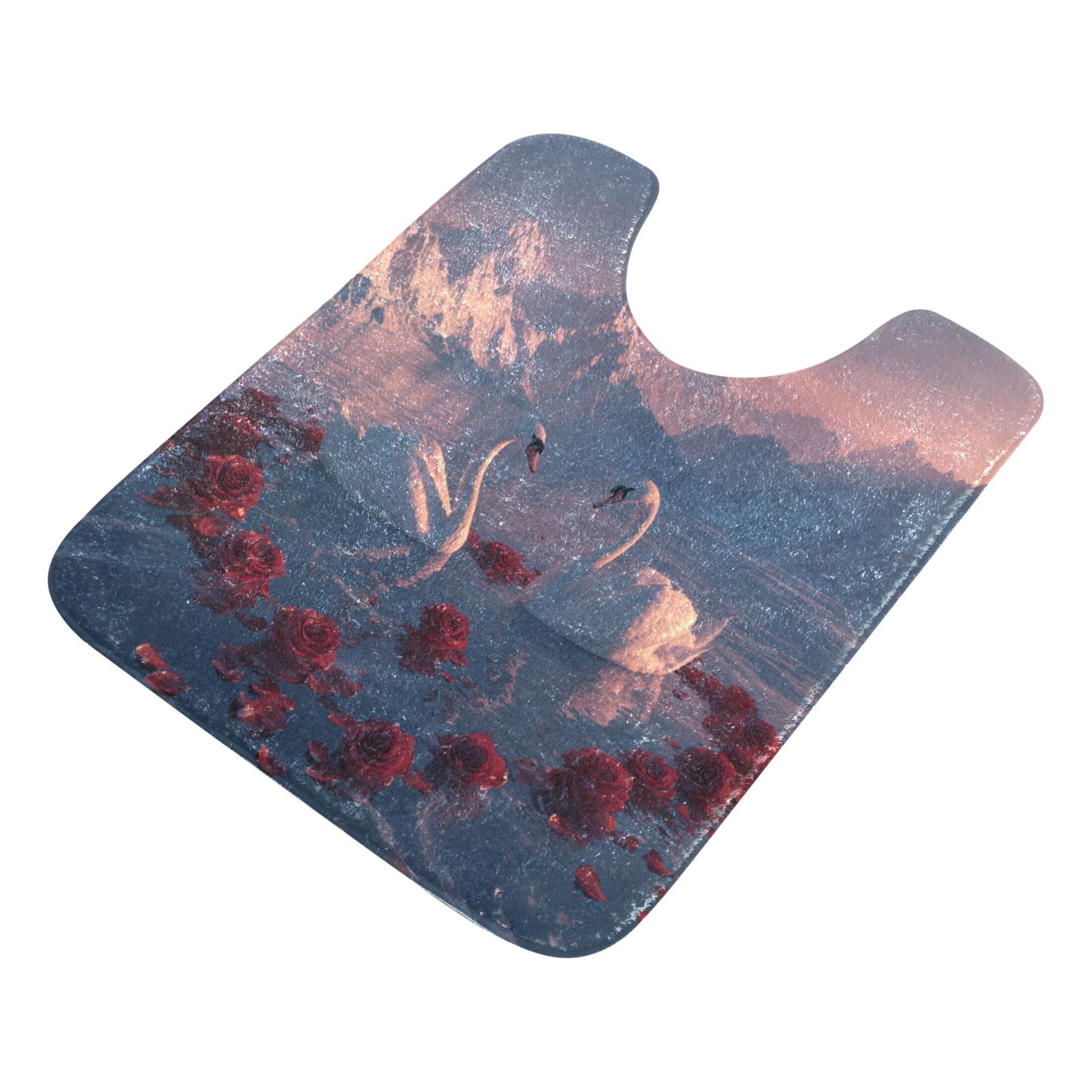 Bathroom Plush Absorbent Mat Single U-pad 20x24 Inches Bath Mat Fluffy ...