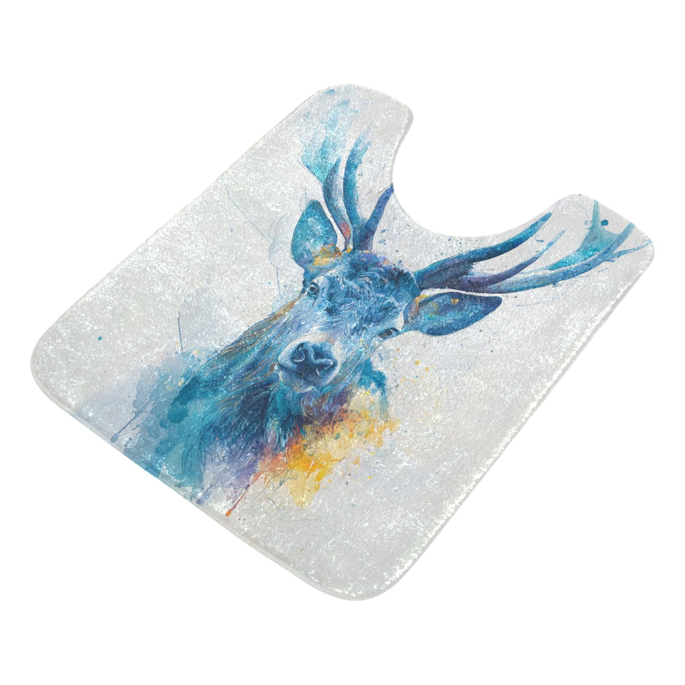 Bathroom Plush Absorbent Mat Single U-pad 20x24 Inches Bath Mat Fluffy ...