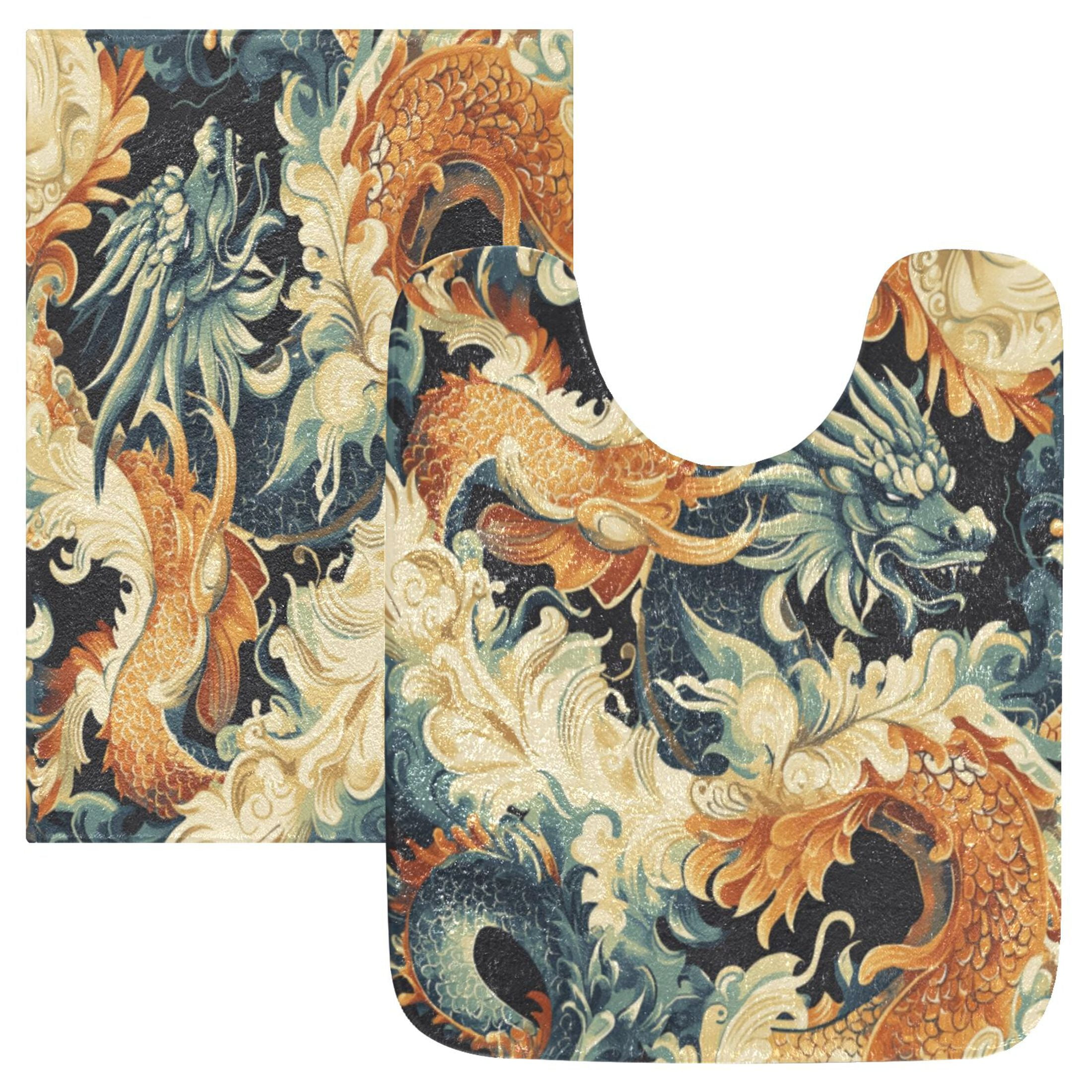 Bathroom Plush Absorbent Mat Single U-pad 20x24 Inches Bath Mat Fluffy ...