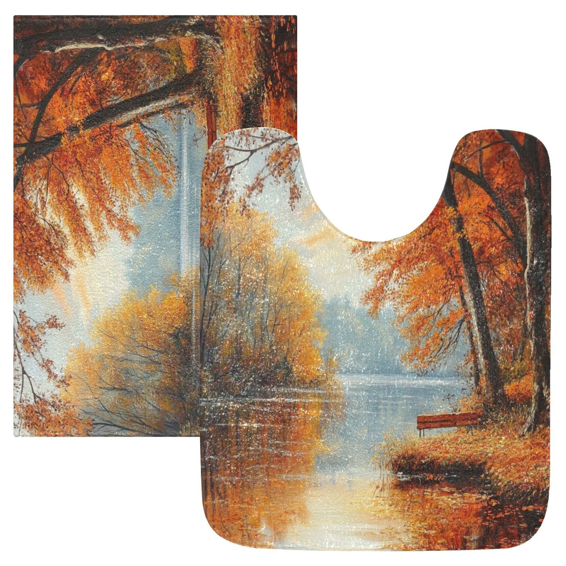 Bathroom Plush Absorbent Mat Single U-pad 20x24 Inches Bath Mat Fluffy ...