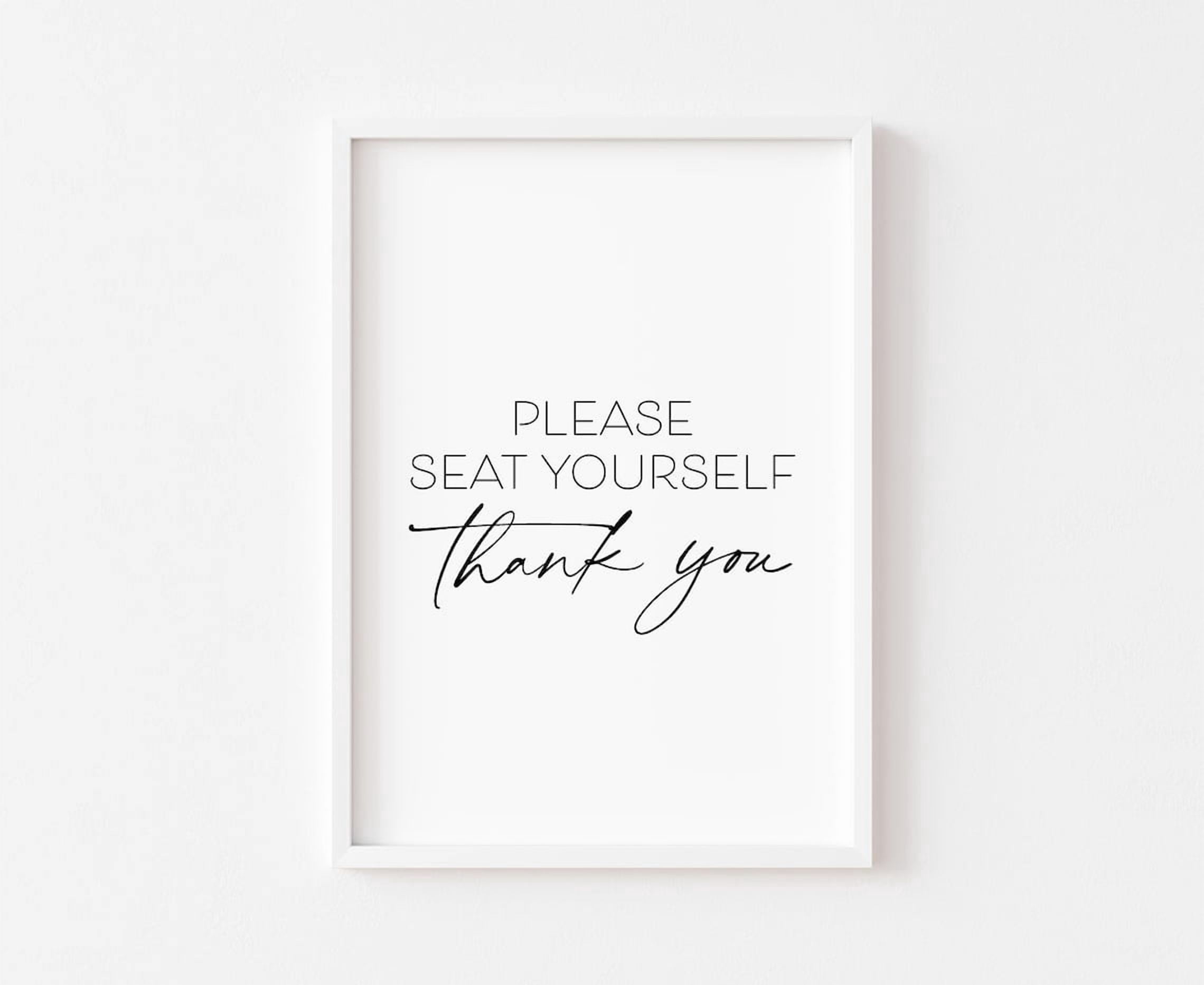 Bathroom Poster, Bathroom Poster Wall Art, Please Seat Yourself ...