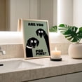 Bathroom Poster - Humorous Image - Toilet Design Physical Wall Art ...
