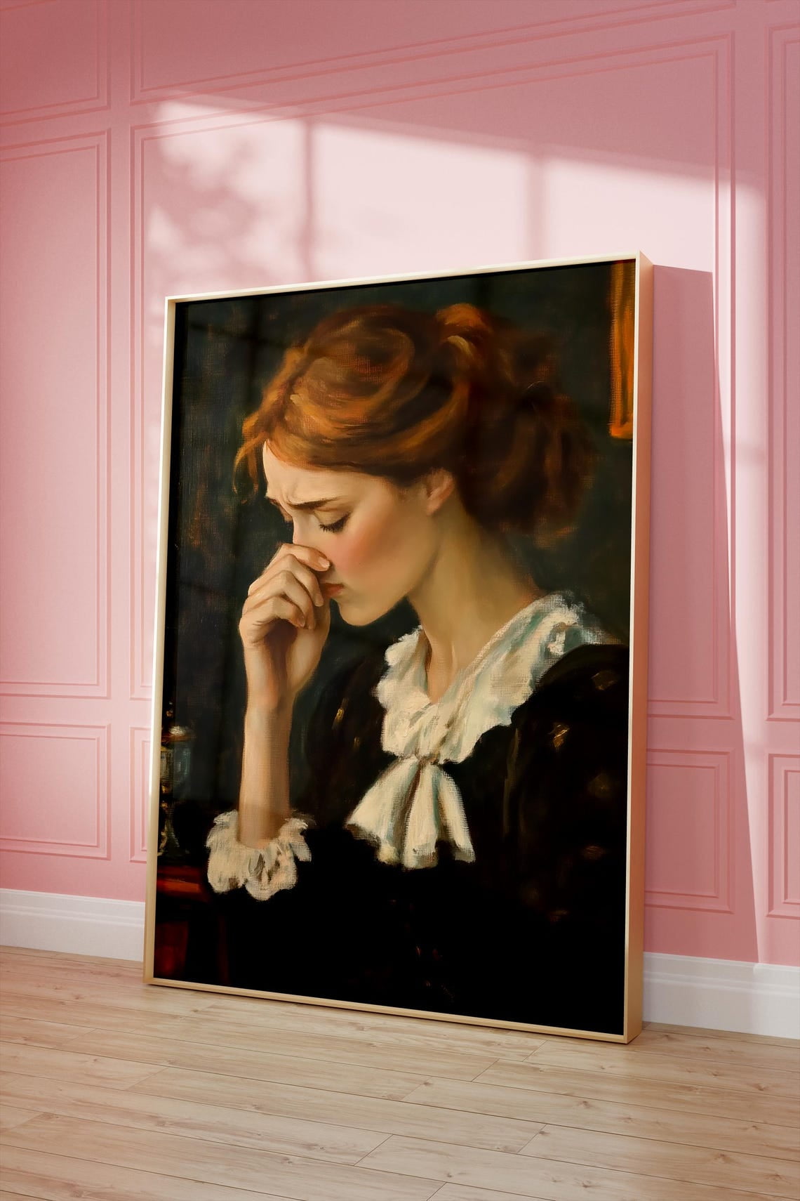 Bathroom Poster, Lady Classical Painting, Art, Vintage Midcentury ...