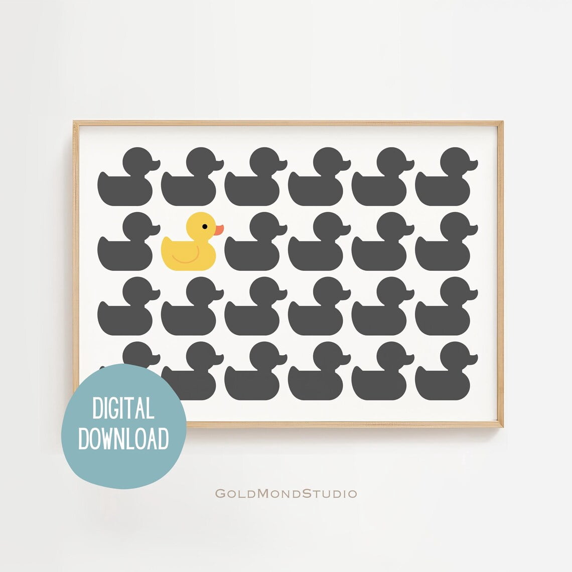 Bathroom Poster, Rubber Duck Poster, Nursery Room Wall Art, Playroom ...