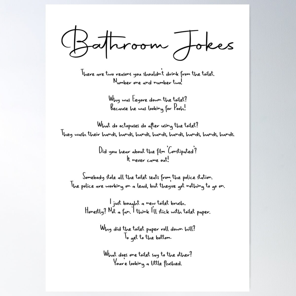 Bathroom Poster Wall Art Modern Wall Decor For Living Room Bedroom Art ...