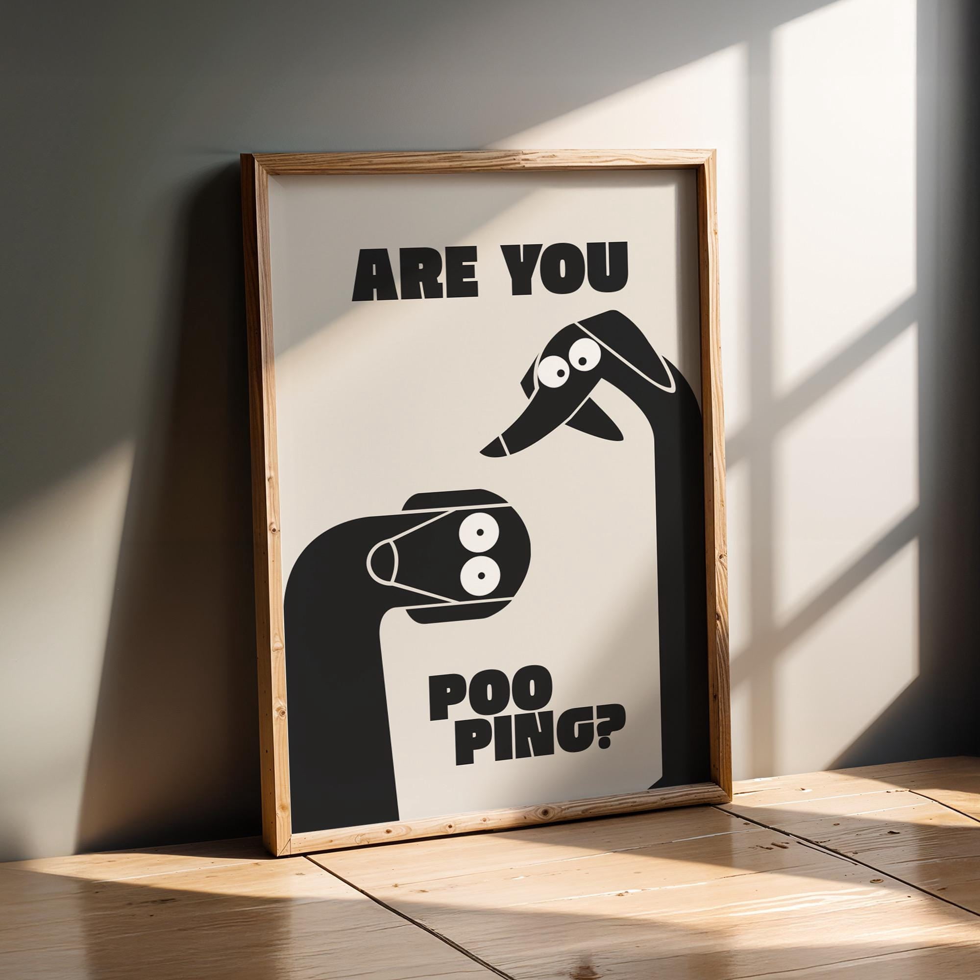 Bathroom Poster 'are You Pooping?' Funny Decoration For Your Toilet ...