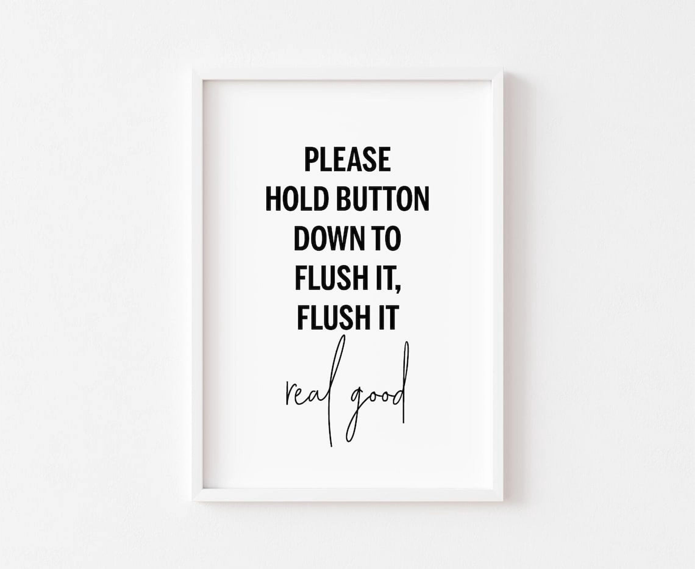 Bathroom Posters, Flush It Flush It Real Good, Toilet Poster, Posters ...
