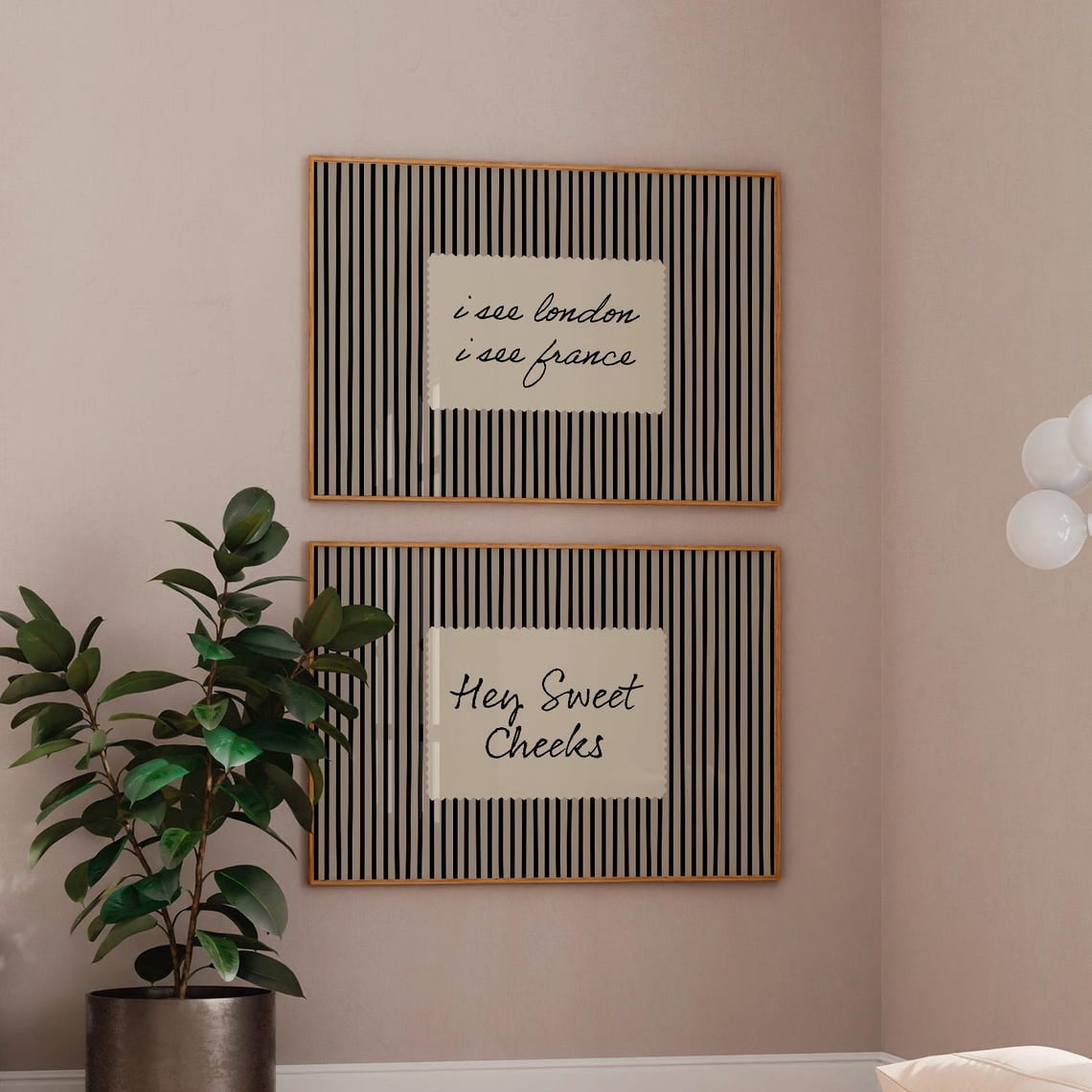 Bathroom Print Black Striped Toilet Art Modern Wall Decor Horizontal ...