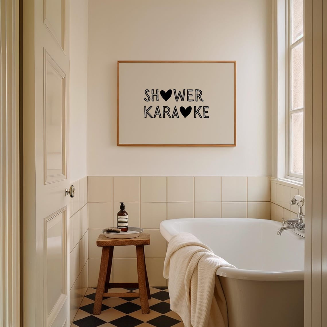Bathroom Print, Shower Karaoke Print, Funky Toilet Singer Wall Art Home ...