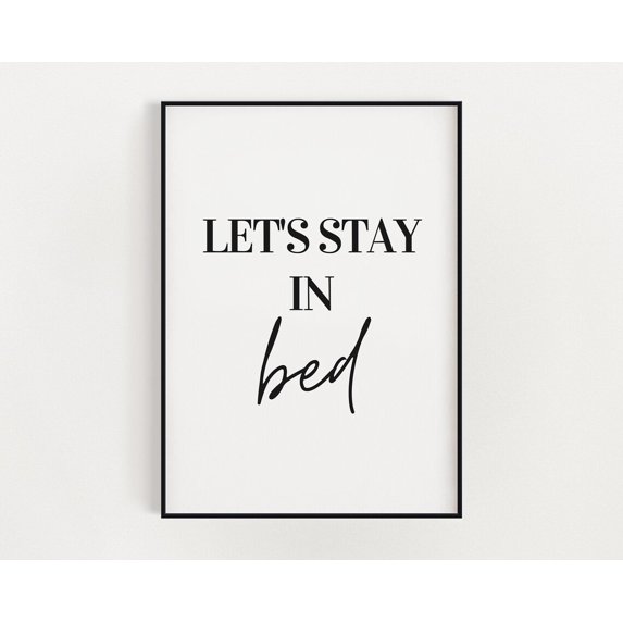 Bathroom Print, Let'S Stay In Bed Print, Bathroom Decor Wall Art ...