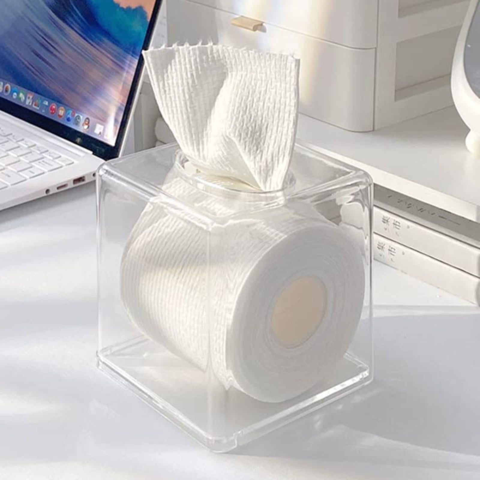 Bathroom Products,Acrylic Cotton Square Pads Holder Acrylic Tissue Box ...