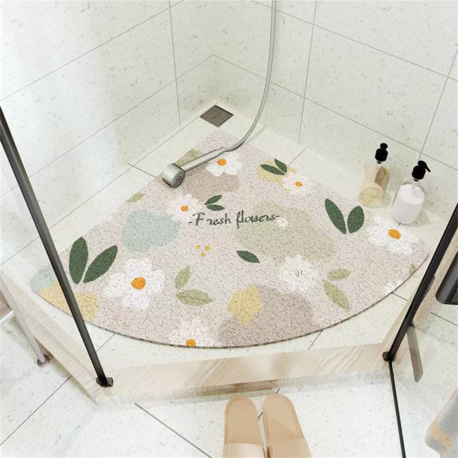 Bathroom Products Corner Shower Mat Non Slip Bath Mat Pvc Loofah Shower ...