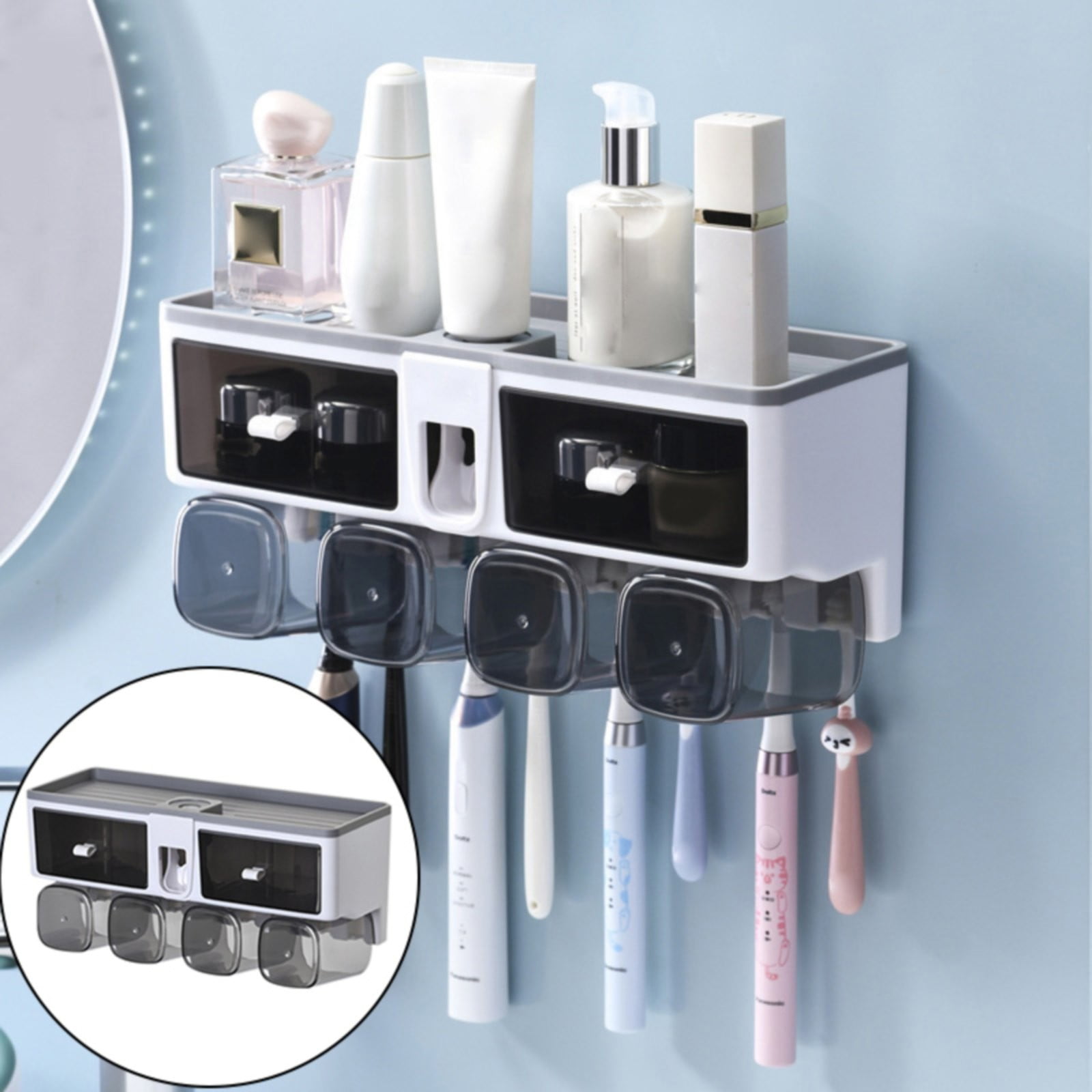 Bathroom Products Myvepuop Toothbrush Organizer Automatic Toothpaste ...