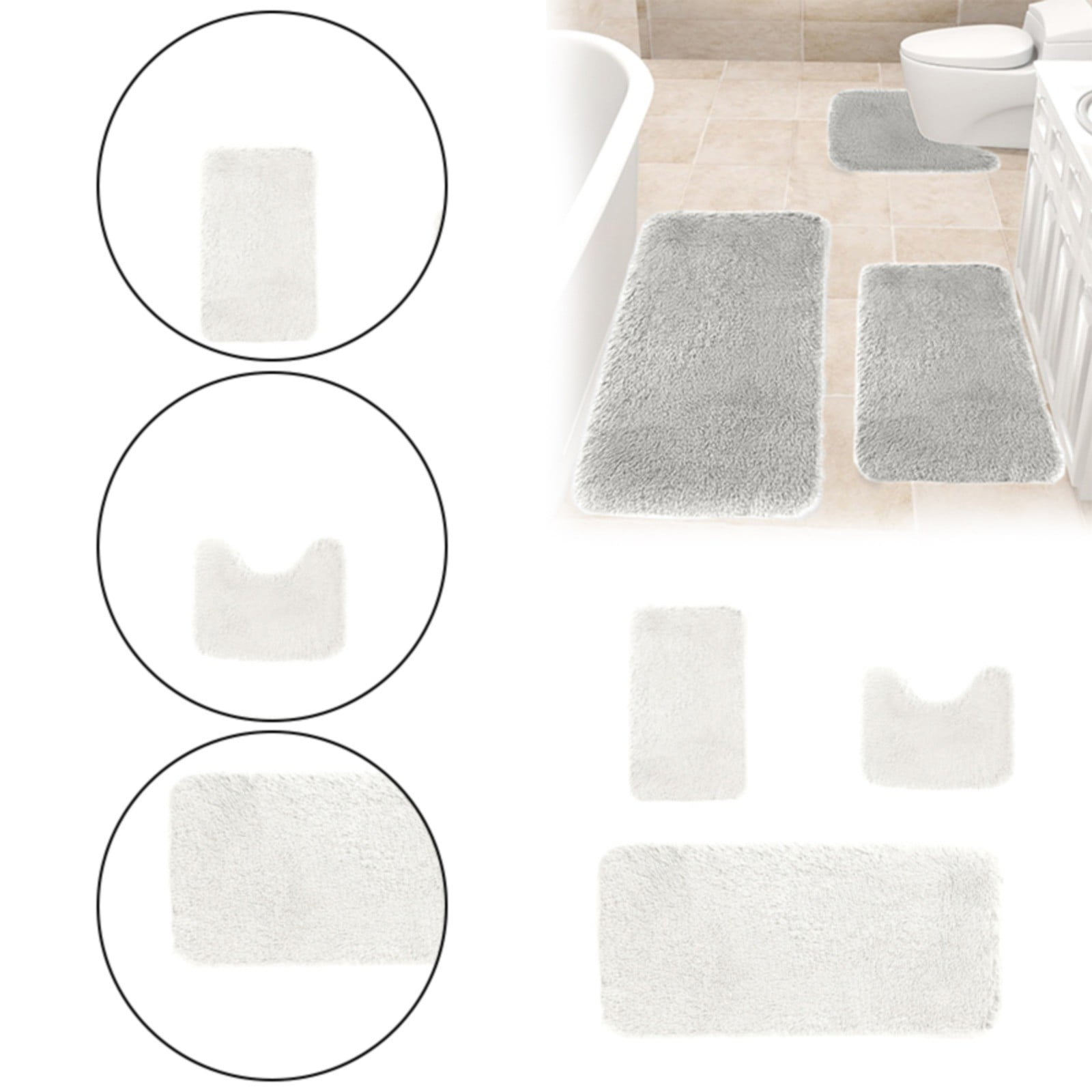 Bathroom Products Shower Nozzle Silk Wool Bathroom Three Piece Set ...