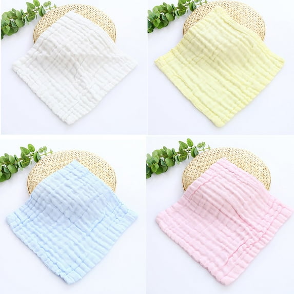 Bathroom Products,Towel Layer Baby Solid Feeding 6 4PC Handkerchief ...