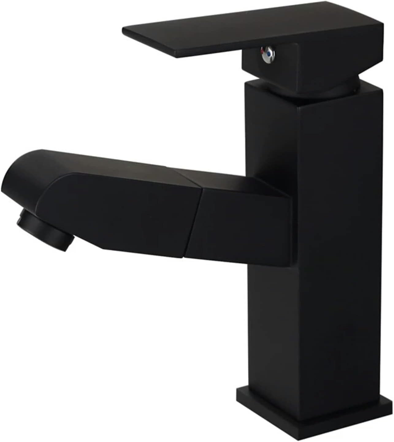 Bathroom Pull Out Faucet Single Handle Basin Mixer Tap for Hot and Cold ...