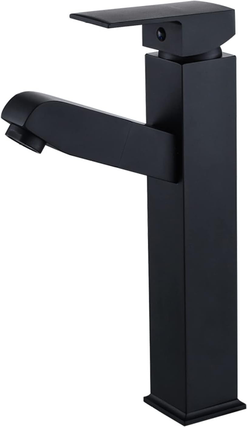 Bathroom Pull Out Faucet Single Handle Basin Mixer Tap for Hot and Cold ...