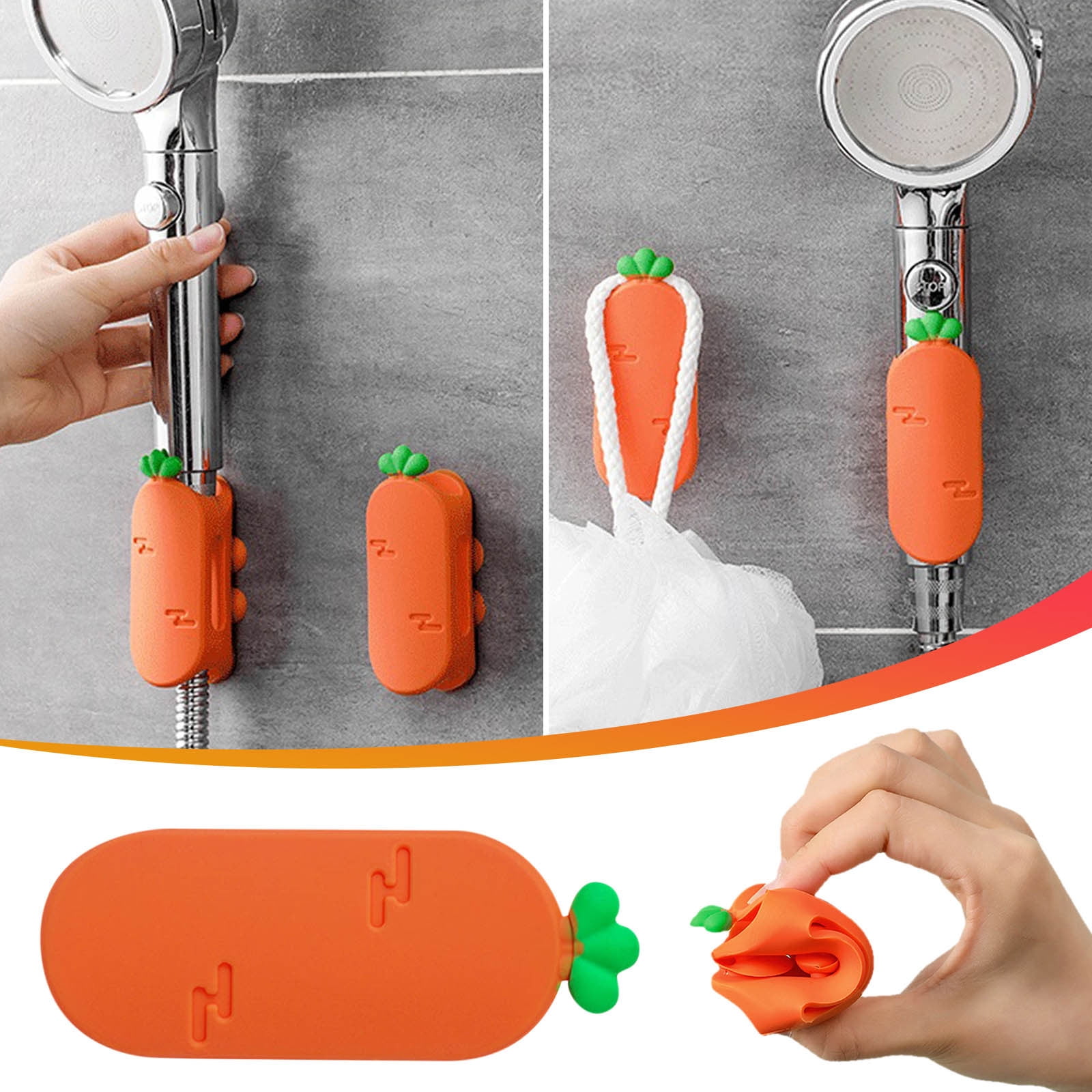 Bathroom Punch Shower Suction Cup Fixed Base Bracket Spray Strong Suction Cup Shower Accessories ...