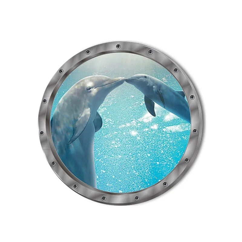 Bathroom Pvc Decals Underwater Fish Wall Stickers Waterproof Capybara ...