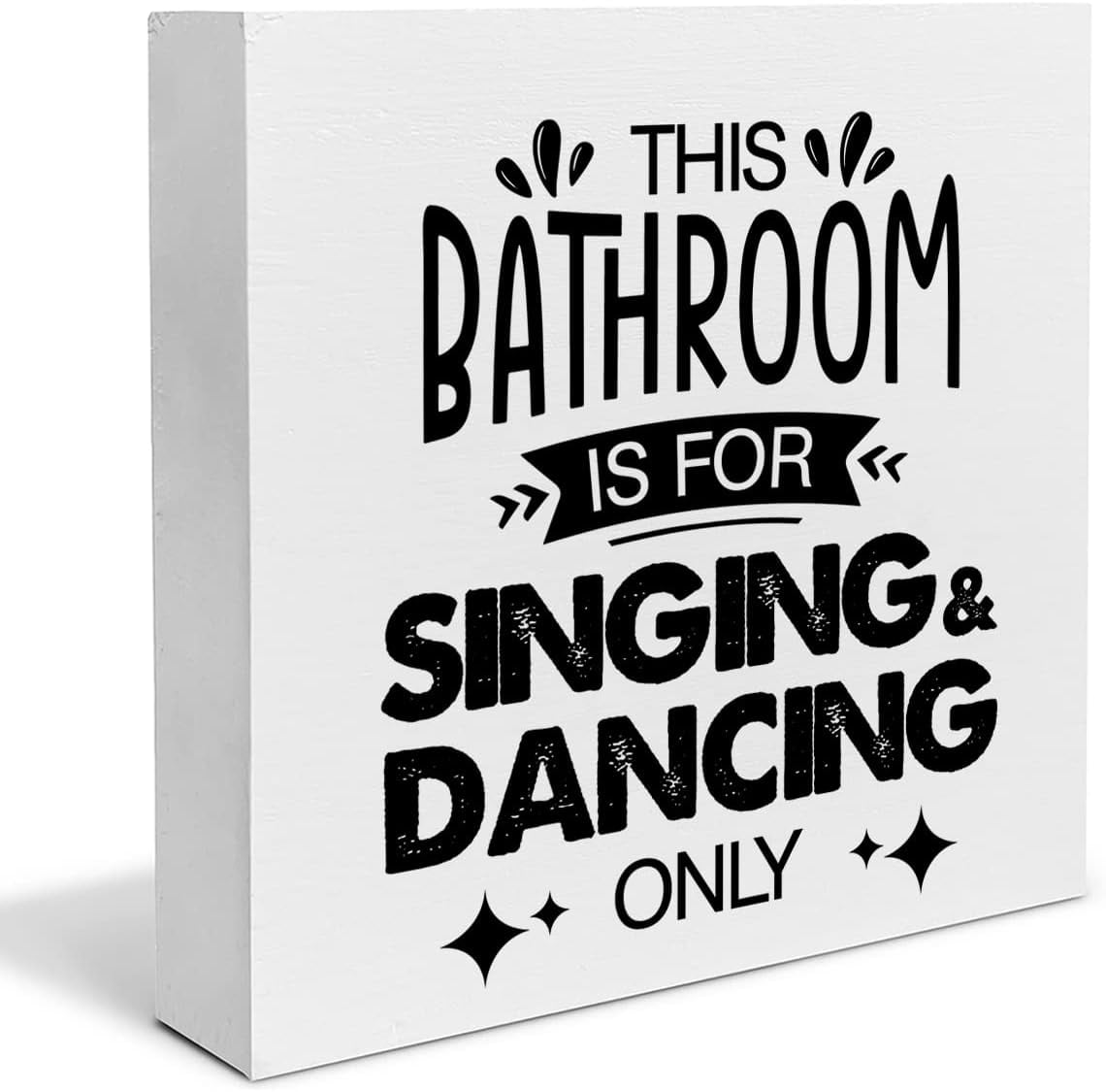 Bathroom Quote Wood Box Sign Art Desk Decor This Bathroom is for ...