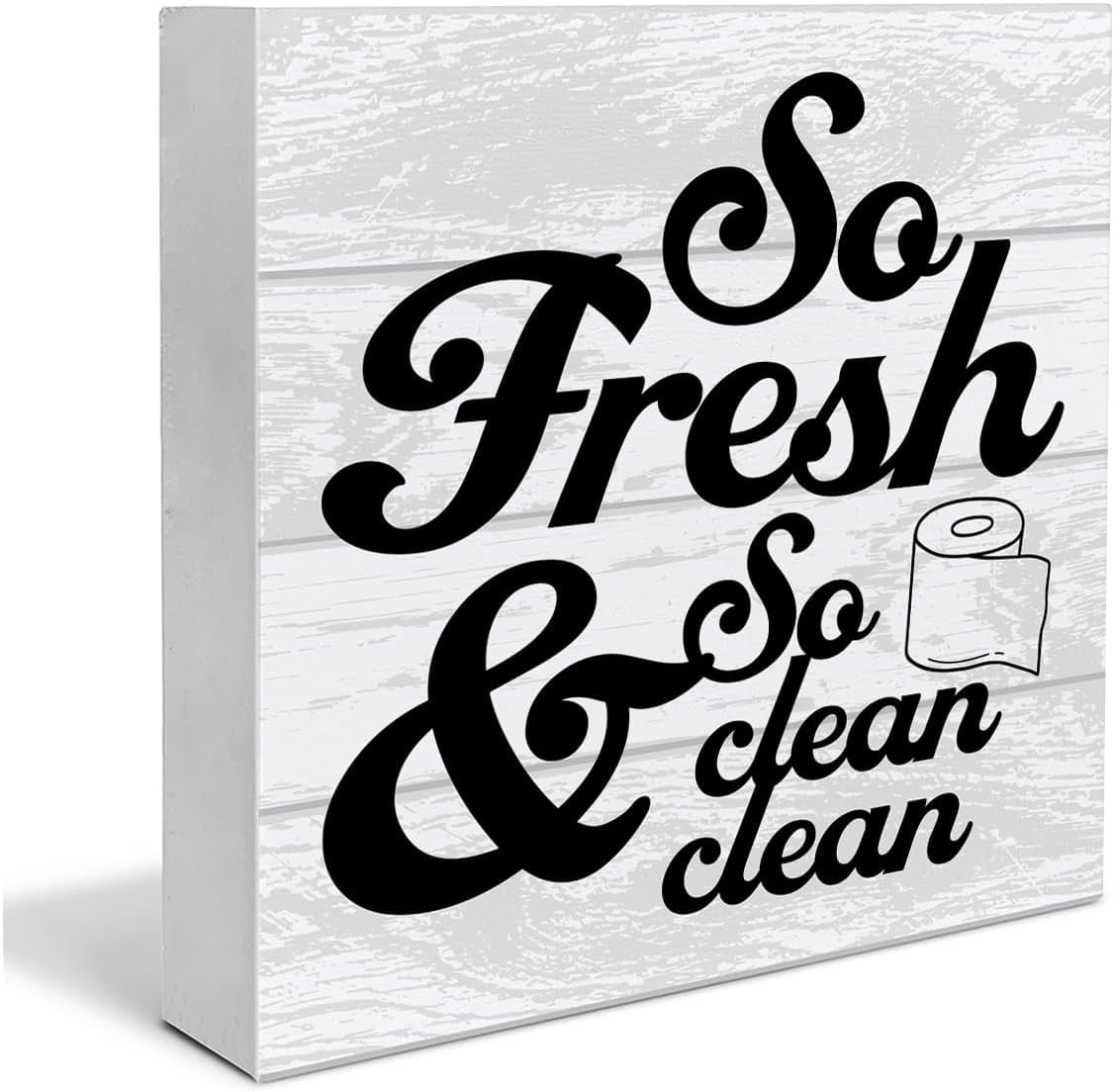 Bathroom Quote Wooden Box Sign Home Decor Bathroom Wood Box Desk ...