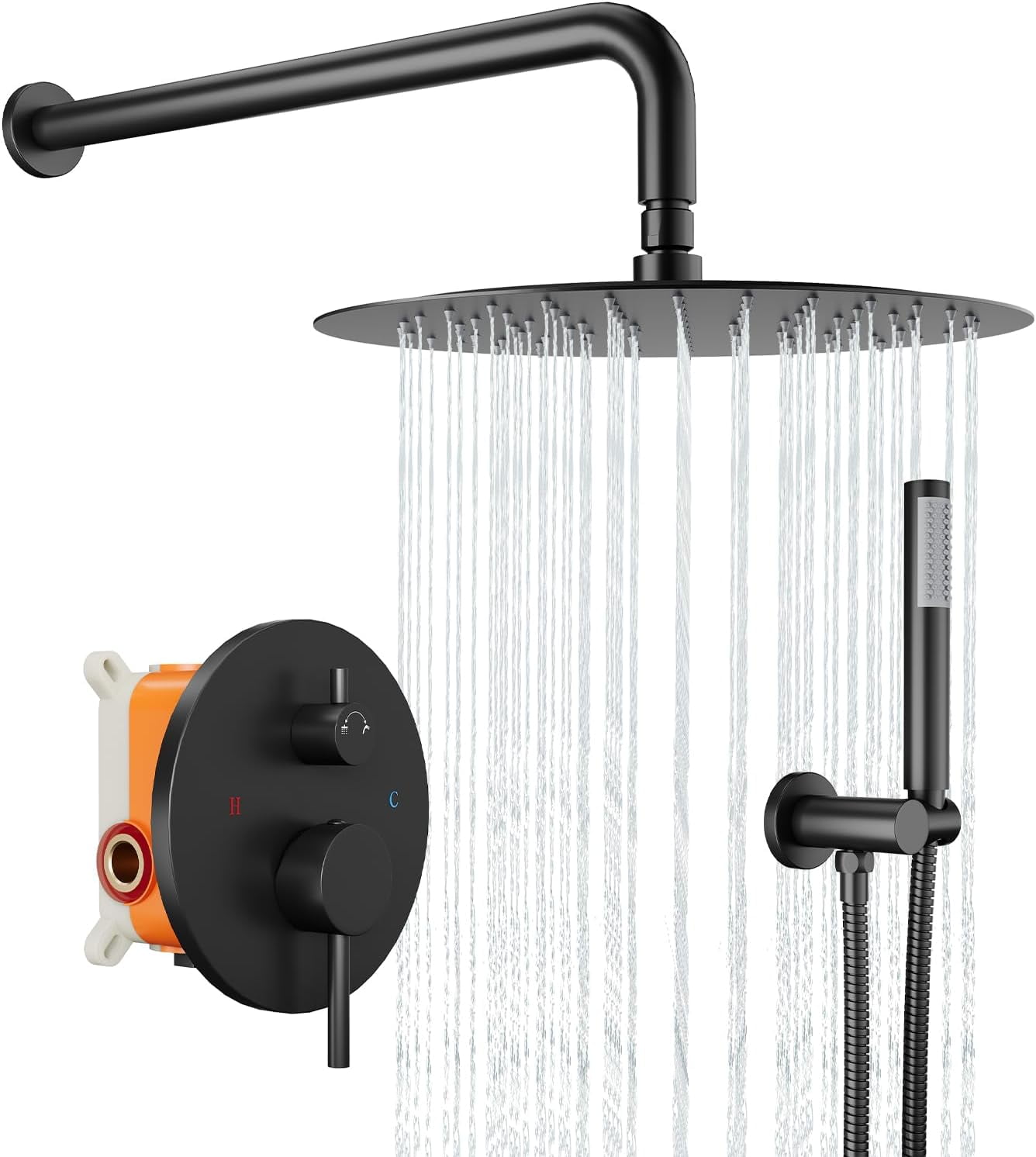 Bathroom Rain Shower Combo Set,Modern Rain Shower System Including Rain ...