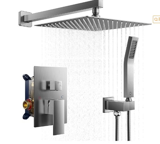Bathroom Rain Shower Combo Set,Modern Rain Shower System Including Rain ...