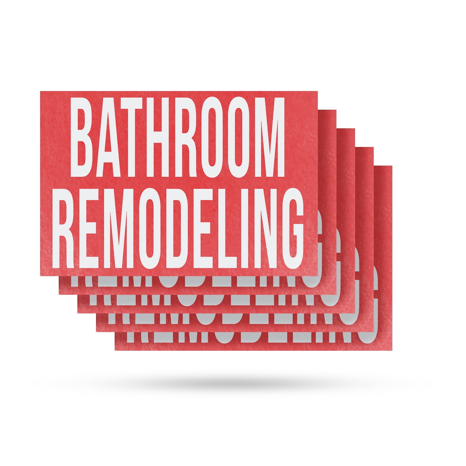 Bathroom Remodeling Vinyl Decal 5 Pack of 18 Inch x 24 Inch ...
