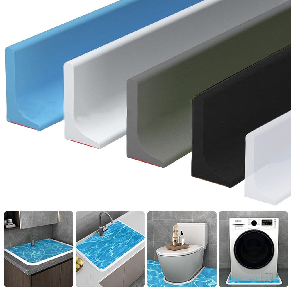 Bathroom Retention Water Barrier Strip Dry &Wet Separation Silicone ...