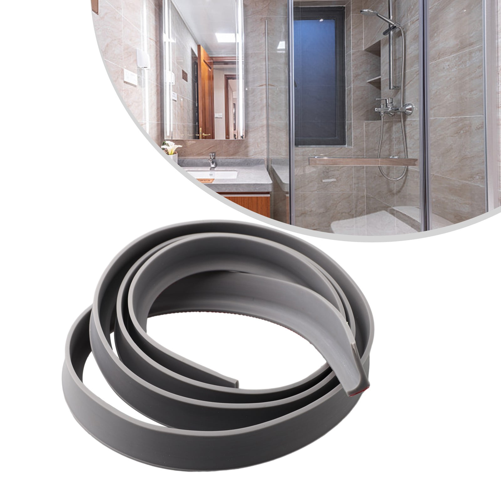 Bathroom Retention Water Barrier Strip Dry &Wet Separation Silicone ...