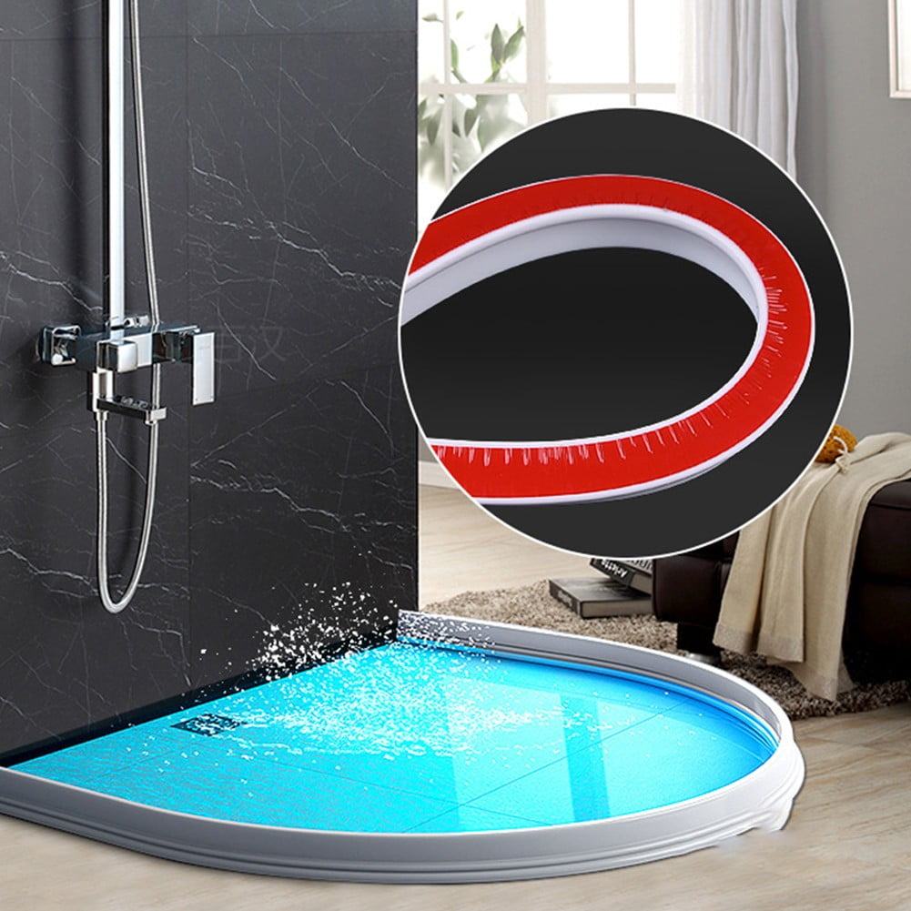 Bathroom Retention Water Barrier Strip Dry &Wet Separation Silicone ...