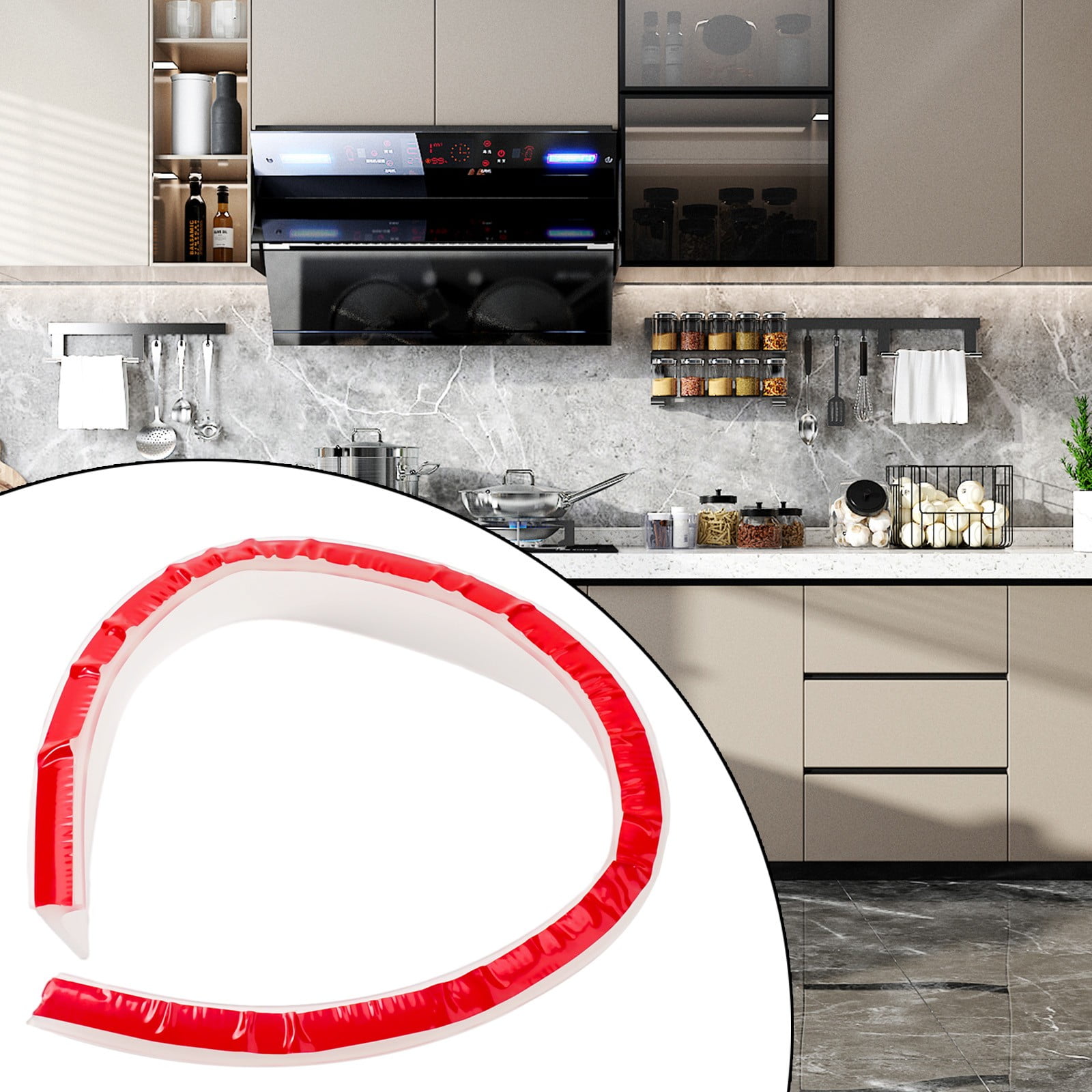 Bathroom Retention Water Barrier Strip Dry &Wet Separation Silicone ...