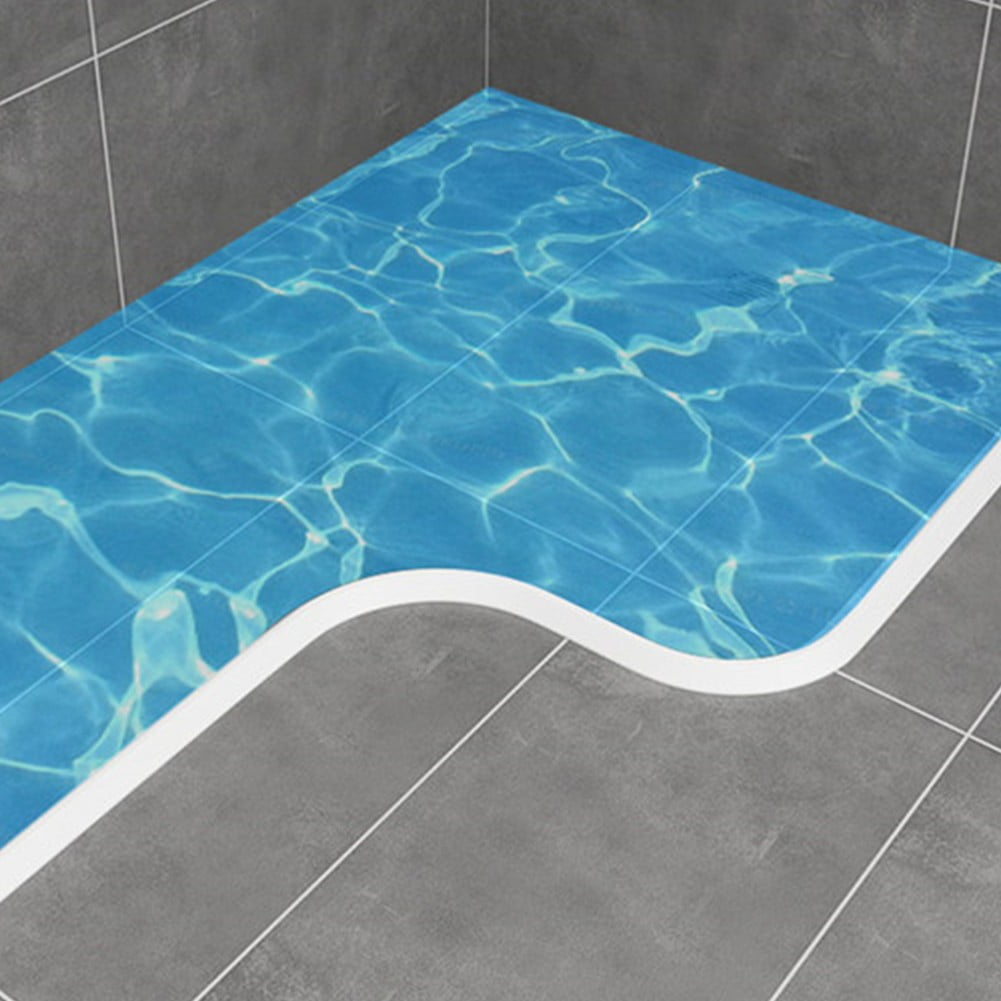 Bathroom Retention Water Barrier Strip Dry &Wet Separation Silicone ...