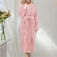 Just Love Velour Kimono Robe Hooded Bath Robes for Women Maxi Length ...