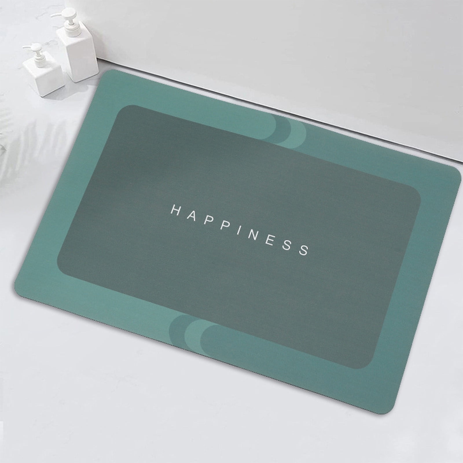 Bathroom Rug Absorbent Drying Mat 16x24 Non-slip Rubber Backing, Quick ...