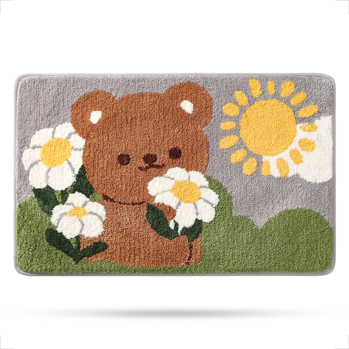 Bathroom Rug Cute Bear Bath Rugs, Soft Shower Rug Plush Microfiber ...