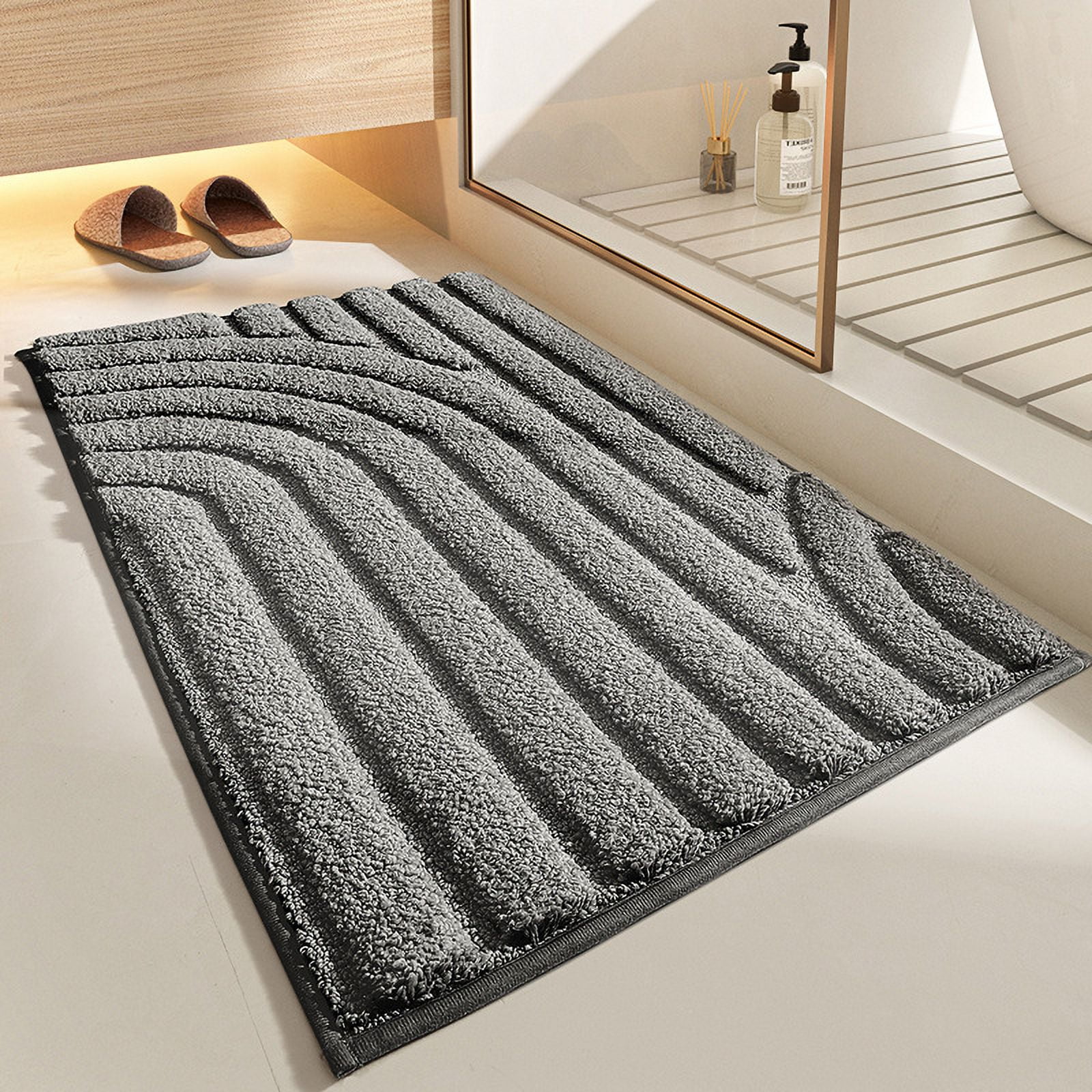 Bathroom Rug, Extra Soft and Absorbent Microfiber Rugs, Non-Slip Plush ...