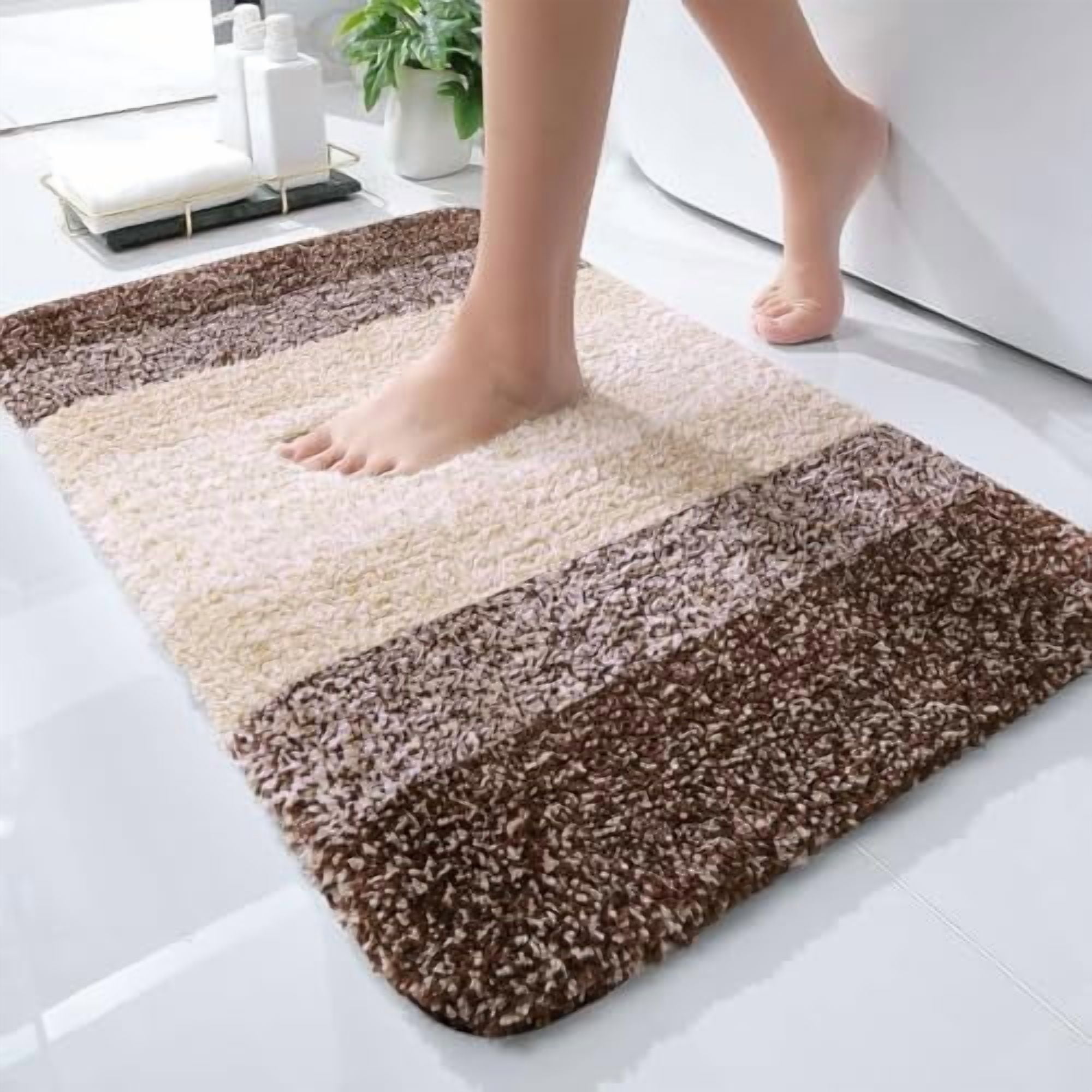 Bathroom Rug Mat 24x16, Extra Soft and Absorbent Microfiber Bath Rugs ...