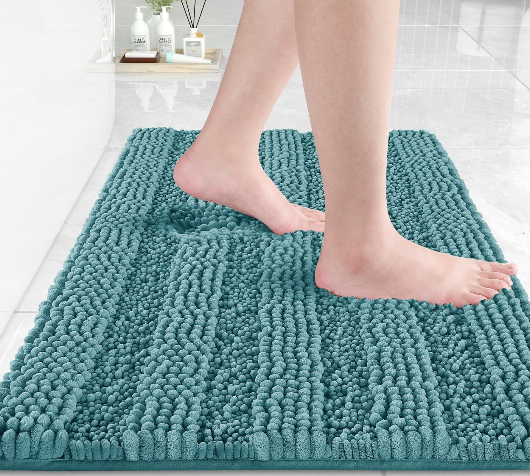 Bathroom Rug Mat 44 x 24, Non Slip and Super Absorbent Bath Mat,Machine ...