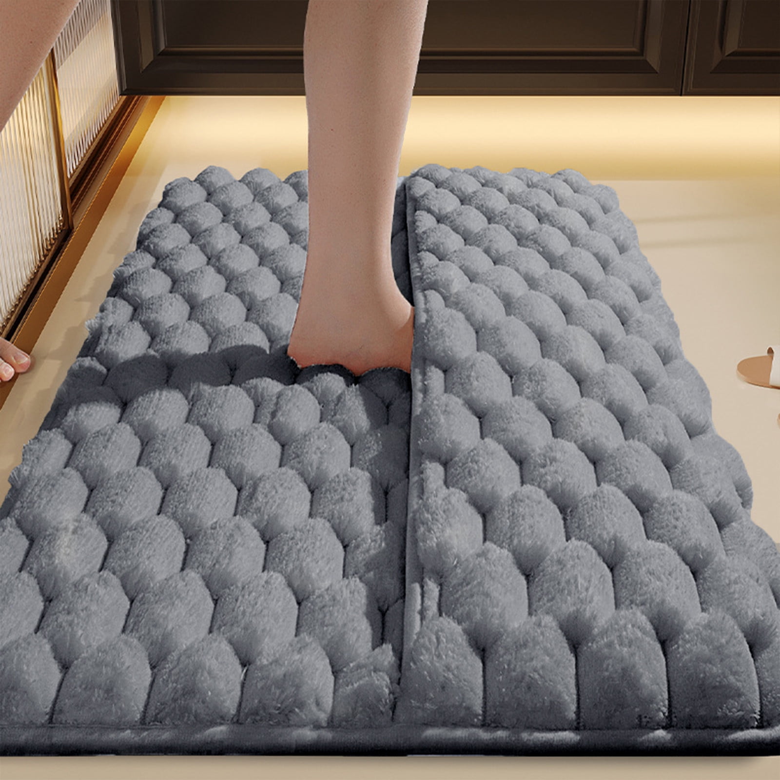 Bathroom Rug Non-Slip Bath Mat | Soft Thick Foam for Foot Rubbing ...
