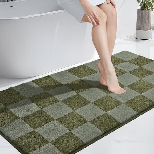 Bathroom Rug Non-Slip Machine Washable 30" x 60", Super Absorbent and ...