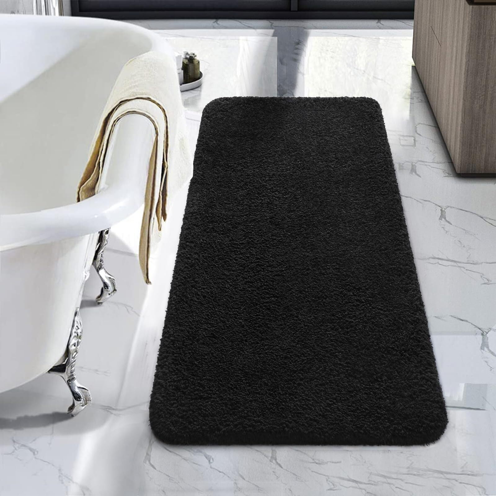 Bathroom Rug Runner 24x60 Inch, Soft Thick Absorbent Microfiber Bath ...