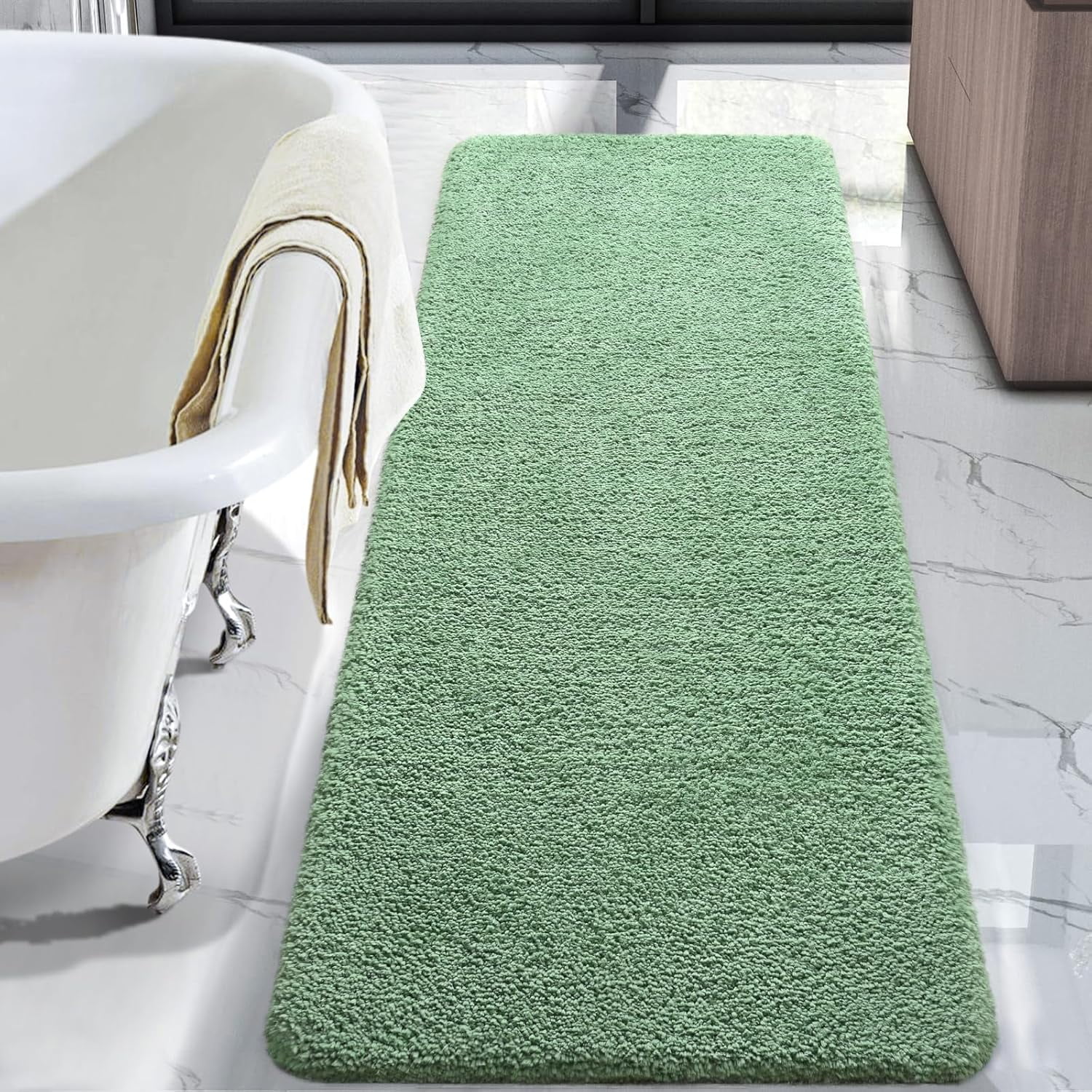 Bathroom Rug Runner 24x70 Inch, Soft Thick Absorbent Microfiber Bath ...